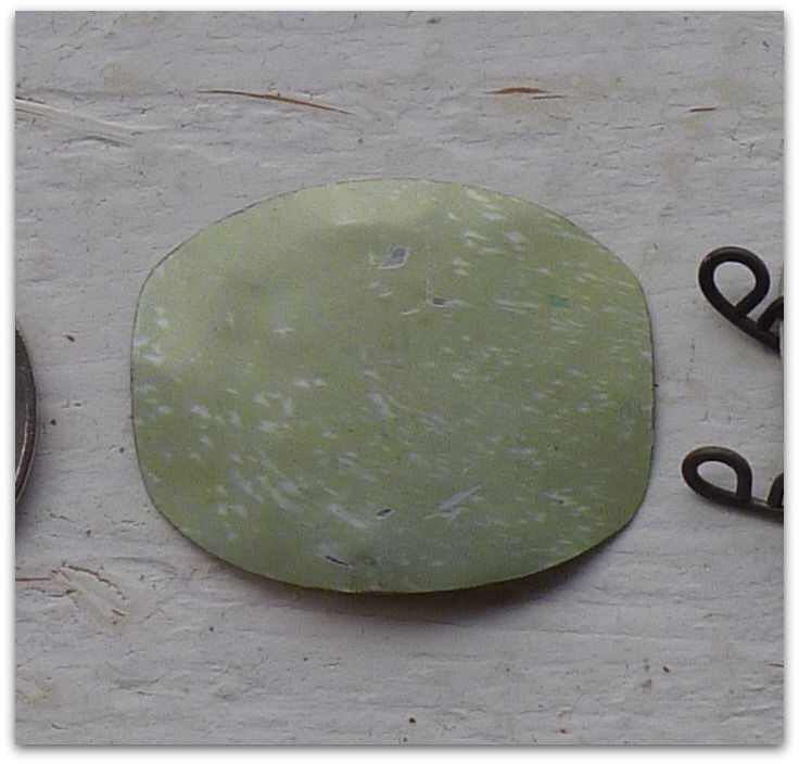 Vintage Sage Green Tin Bracelet Blank And Clasp on Luulla